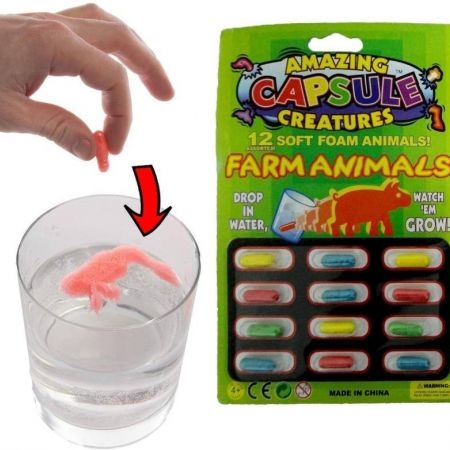 Amazing Capsule Soft Foam Growing Farm Animals 12 Pcs - Makhsoom
