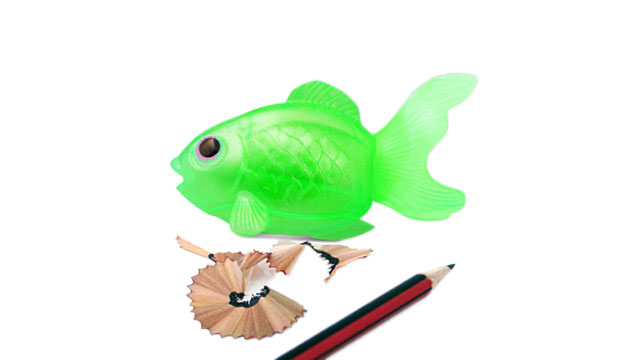 Pencil Pet Fish Shaped Pencil Sharpener - Blue - Makhsoom