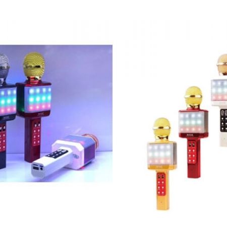 Wireless Bluetooth WS-1826 Multi Function Microphone Karaoke With Led ...