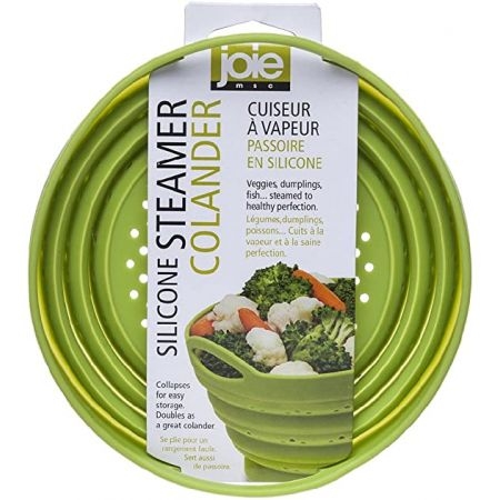Joie Green Collapsible Silicone Steamer Colander - Makhsoom