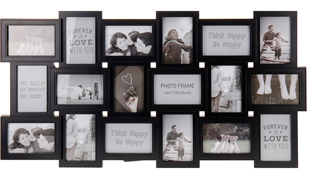 Photo Frame For 18 Photos - Black - Makhsoom