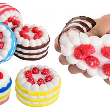 Squishy Soft Cute cake Foam Sponge - Blue - Makhsoom