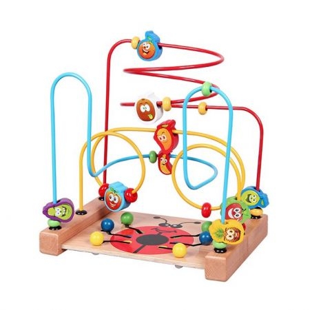 Wooden 3-Wire Fruit Winding Bead - Makhsoom