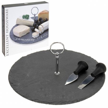 Set Of Cheese Plate Slate 3 Pcs - Makhsoom