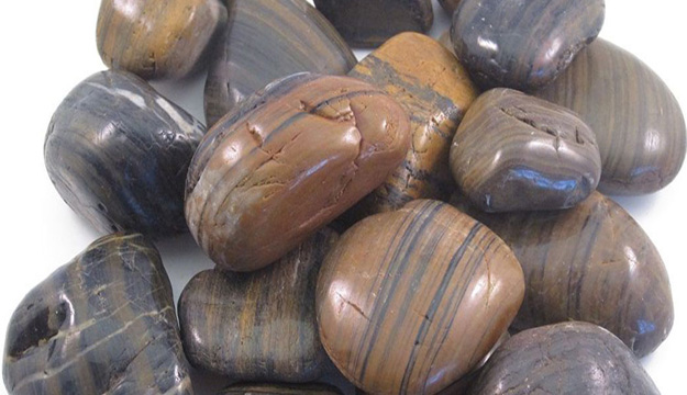 JBN International Tiger Striped Decorative Stone Polished Pebbles 1 Bag ...