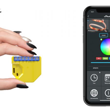 Shelly RGBW2 Wi-Fi Operated LED Controller For RGB+W - Makhsoom