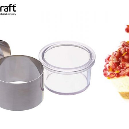 KitchenCraft MasterClass Set Of 2-Stainless Steel Cooking Rings With ...