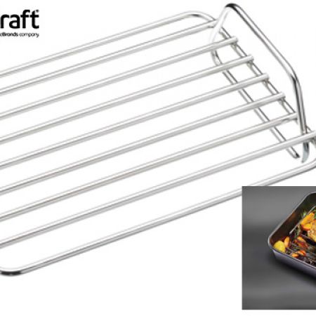 KitchenCraft MasterClass Stainless Steel Large Roasting Rack 32 x 23.5 ...