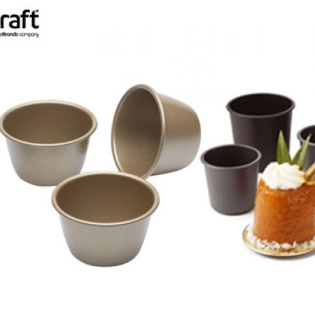 KitchenCraft Set Of Paul Hollywood Non-Stick Dariole Moulds 4 Pcs 150 ...