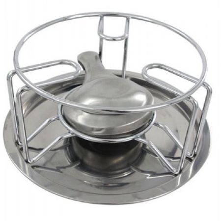 Rechaud Around Chromed With Burner 22.6 x 18 x 11 cm - Makhsoom