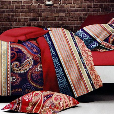 3D Double Imprimer Classy Red Patterns Bedding Set Of 4 Pcs 1 Pc Duvet ...