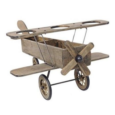 Deco Wooden Airplane Planter 64 x 60 x 42 cm - Makhsoom