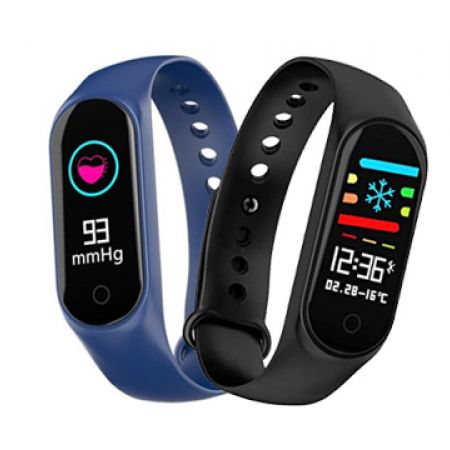 M4 Smart Bracelet Fitness Tracker Watch - Black - Makhsoom