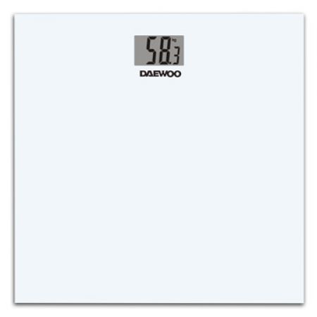 Daewoo 4202 White Digital Bathroom Electronic Weight Scale 27 x 27 x 2 ...