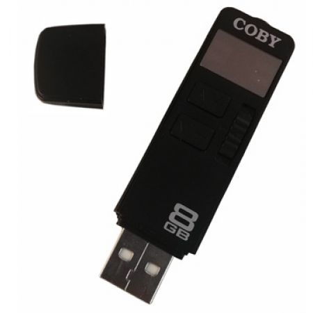 Coby CVR10 Rechargeable Digital Voice Recorder MP3 Player 8GB - Makhsoom