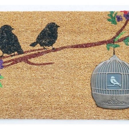 Fiberworld Indian Doormats Natural PVC Printed & Pressed Flocked Copper ...