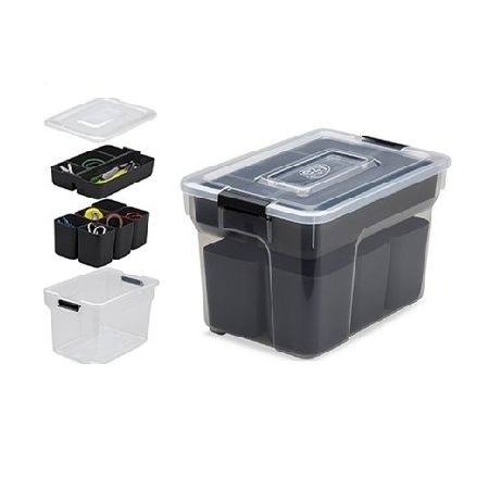 Ezy Sort It Storage Container With 6 Deep Cups & Tray 8 L - Makhsoom