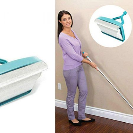 Baseboard Buddy Walk & Glide Extendable Microfiber Cleaning Mop - Makhsoom
