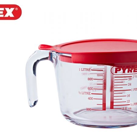 Pyrex Classic Borosilicate Glass Measure Jug With Lid 1 L - Makhsoom