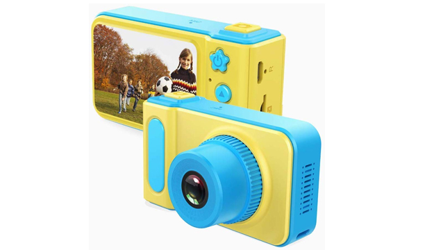 Mini-Summer Vacation Digital Camera For Kids - Yellow/Blue - Makhsoom