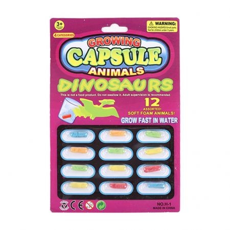 Amazing Capsule Soft Foam Growing Dinosaurs 12 Pcs - Makhsoom