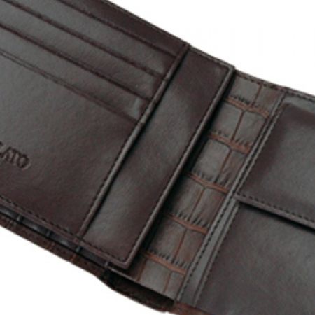 Morellato Brown Alligator Calf Leather Wallet For Men - Makhsoom