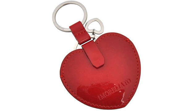 Morellato Leather Heart Keychain - Red - Makhsoom