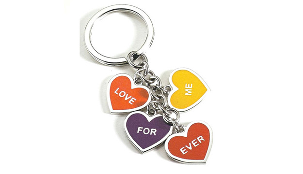 Morellato Stainless Love Me For Ever Hearts Keychain - Pink/Light Blue ...