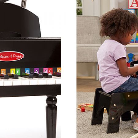 Melissa & Doug Learn To Play Classic Grand Piano 26 x 20 x 21 inches ...