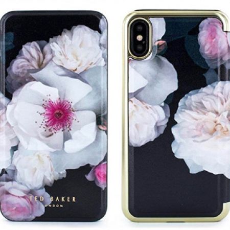 Ted Baker Mirror Folio Case Black For iPhone X - Makhsoom