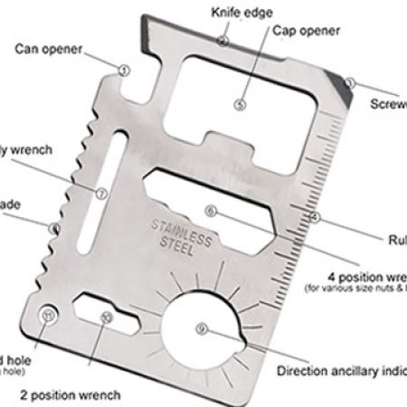 11-in-1 Stainless Steel Credit Card Multi-Tool - Makhsoom