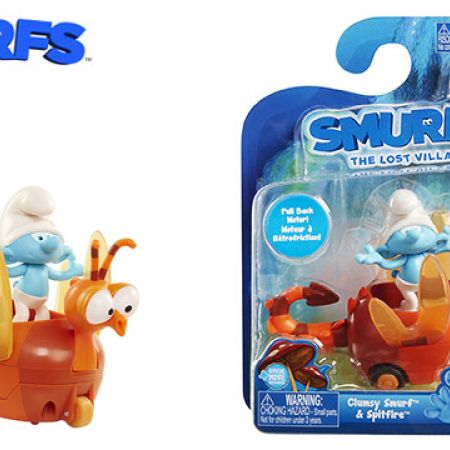 Smurfs Vehicle With Smurf Clumsy Smurf & Spitfire - Makhsoom