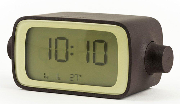 Lexon Dreamtime LCD Alarm Clock - Brown - Makhsoom