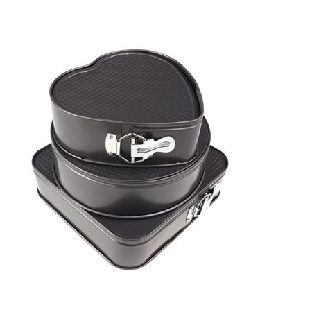 Set Of Non Stick Springform Pan In Different Shapes 3 Pcs - Makhsoom