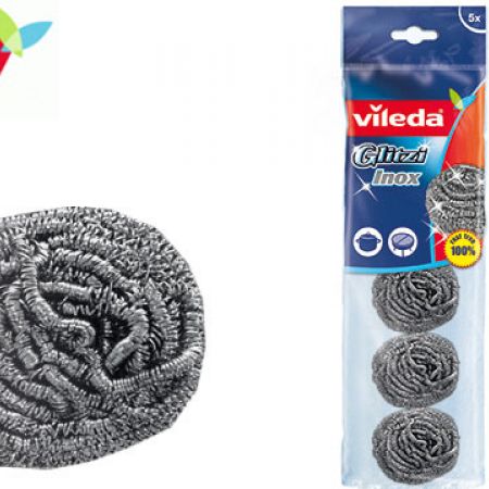 Vileda Glitzi Inox Spiral Scourer 5 Pcs - Makhsoom
