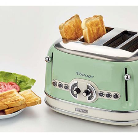 Ariete Vintage Toaster 4 Slices 1630W - Beige - Makhsoom