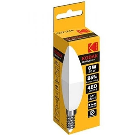 Kodak LED Bulb 6 W Day Light C37 E14 - Makhsoom