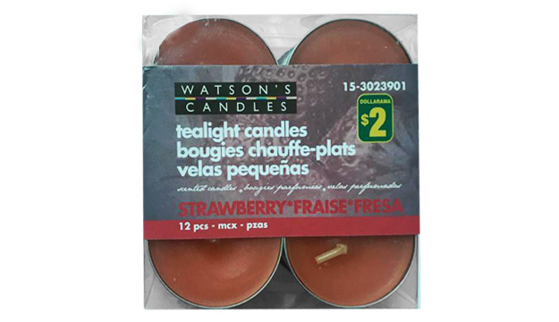 Watson's Candles Scented Tealight Candles 12 Pcs - Strawberry - Makhsoom