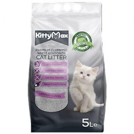 Kitty Max Bentonite Clumping Litter Lavender Scented - 5 L - Makhsoom
