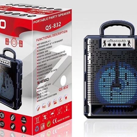 Kiniso QS-832 Portable Party Speaker 8 inch 1500 W - Makhsoom